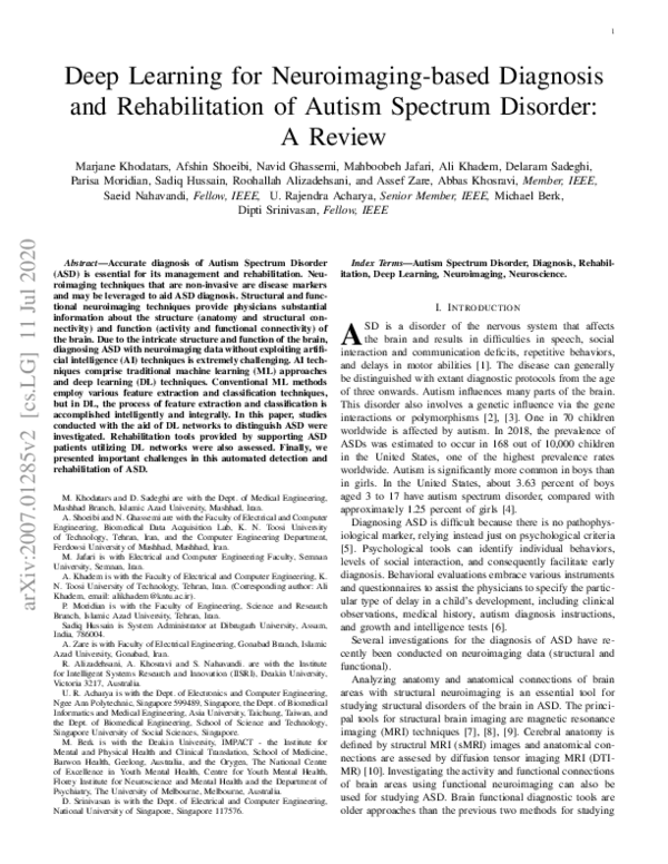 (PDF) Deep Learning for Neuroimaging-based Diagnosis and Rehabilitation ...