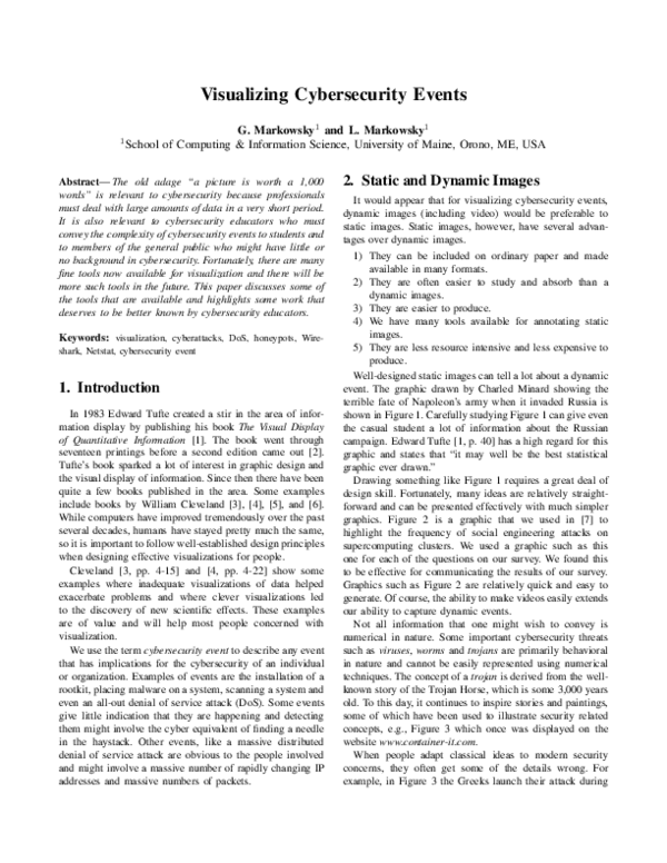 (PDF) Visualizing Cybersecurity Events