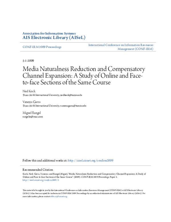 (PDF) Media Naturalness Reduction and Compensatory Channel Expansion