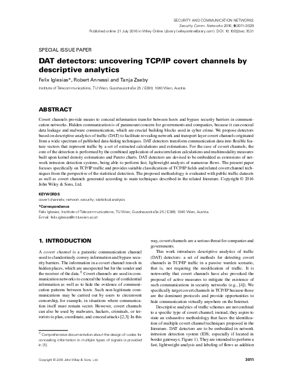 (PDF) DAT detectors: uncovering TCP/IP covert channels by descriptive ...