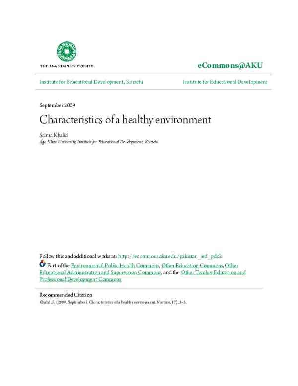 PDF Characteristics Of A Healthy Environment Saima Khalid pdf-characteristics-of-a-healthy-environment-saima-khalid
