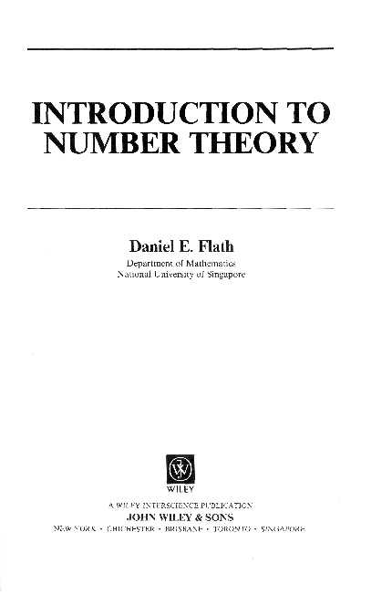 (PDF) Introduction to Number Theory | Dr. Ather A Raina - Academia.edu