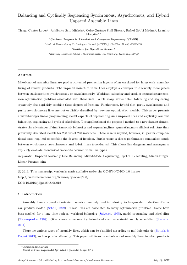 (PDF) Balancing and cyclically sequencing synchronous, asynchronous ... (PDF) Balancing and cyclically sequencing synchronous, asynchronous ...