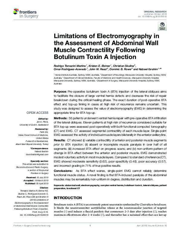 (PDF) Limitations of Electromyography in the Assessment of Abdominal ...