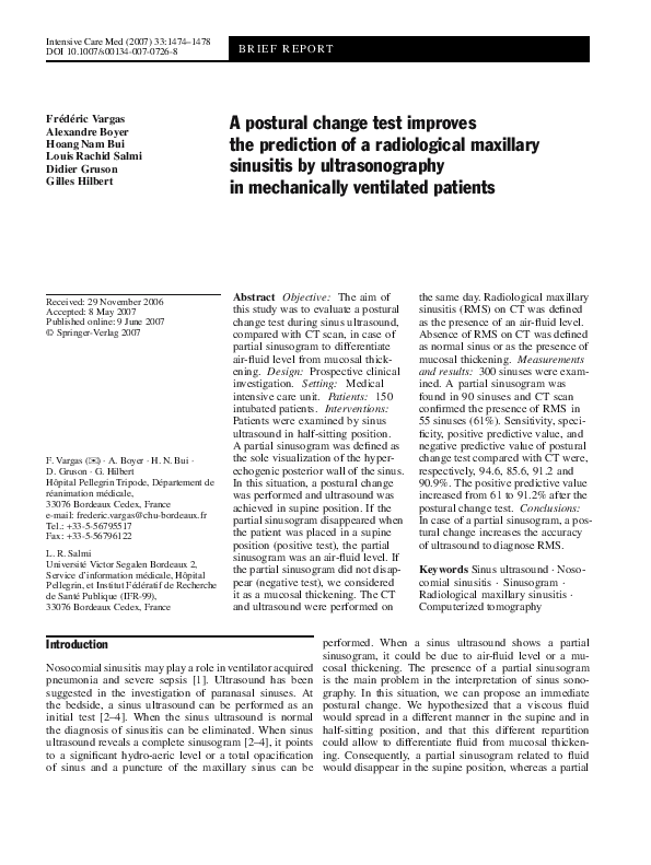 (PDF) A postural change test improves the prediction of a radiological ...