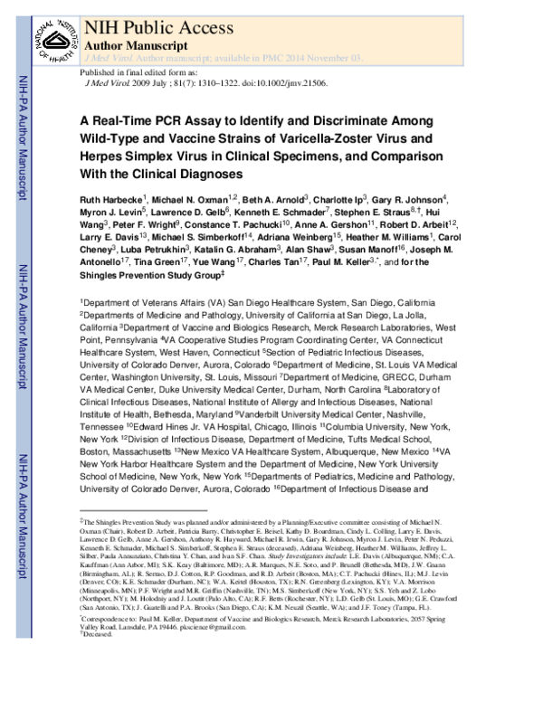 (PDF) A real-time PCR assay to identify and discriminate among wild ...