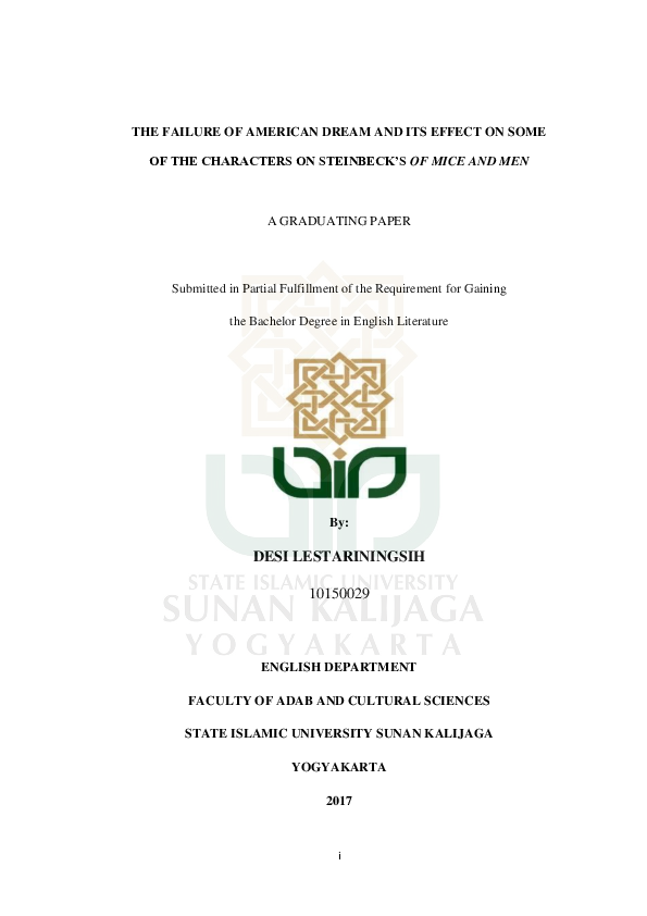 (PDF) The Failure of American Dream and Its Effect on Some of the ...