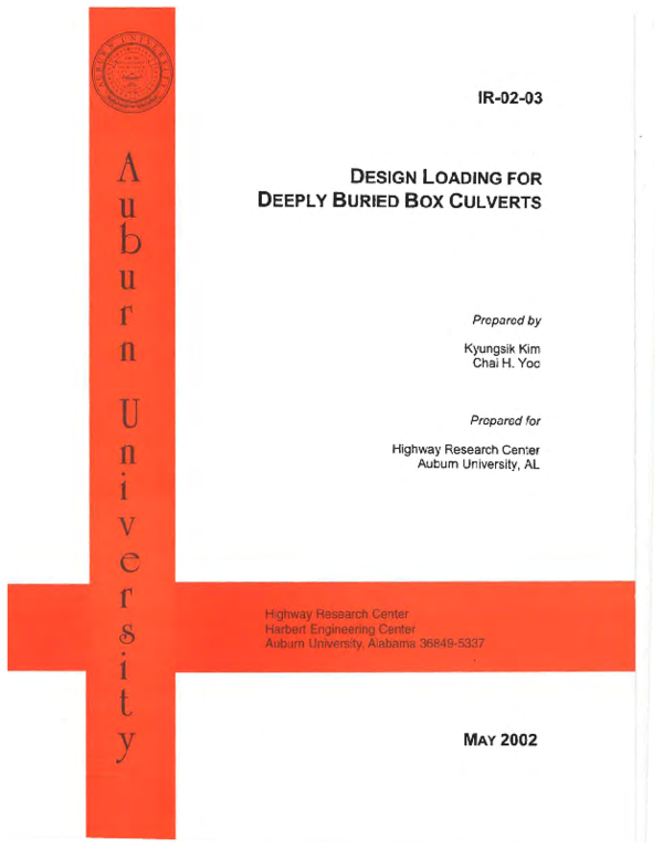 (PDF) Design Loading on Deeply Buried Box Culverts