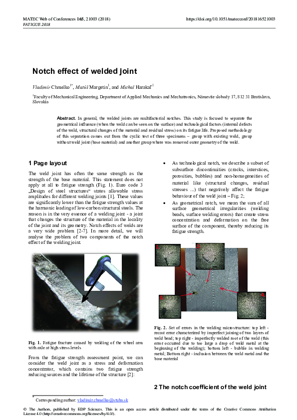 (PDF) Notch effect of welded joint