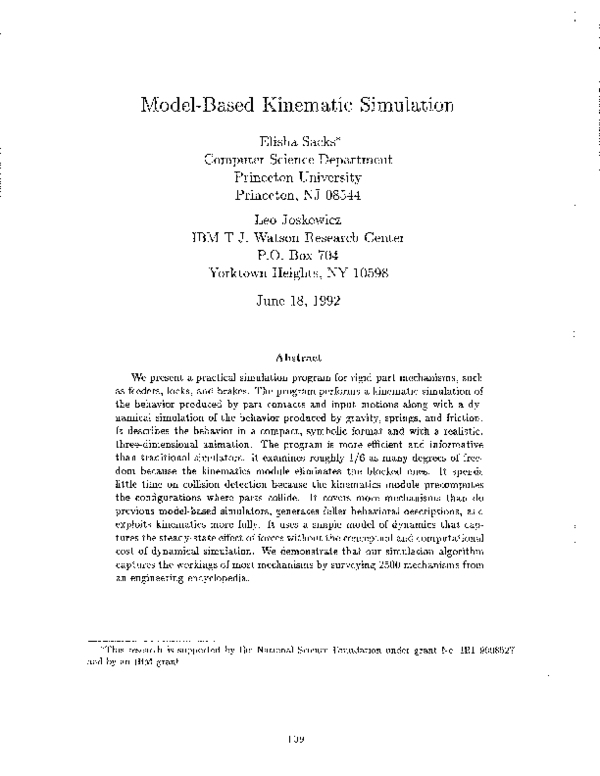 (PDF) Model-based kinematic simulation | Leo Joskowicz - Academia.edu