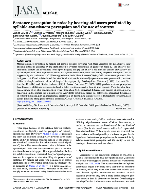 PDF Sentence Perception In Noise By Hearing aid Users Predicted By pdf-sentence-perception-in-noise-by-hearing-aid-users-predicted-by