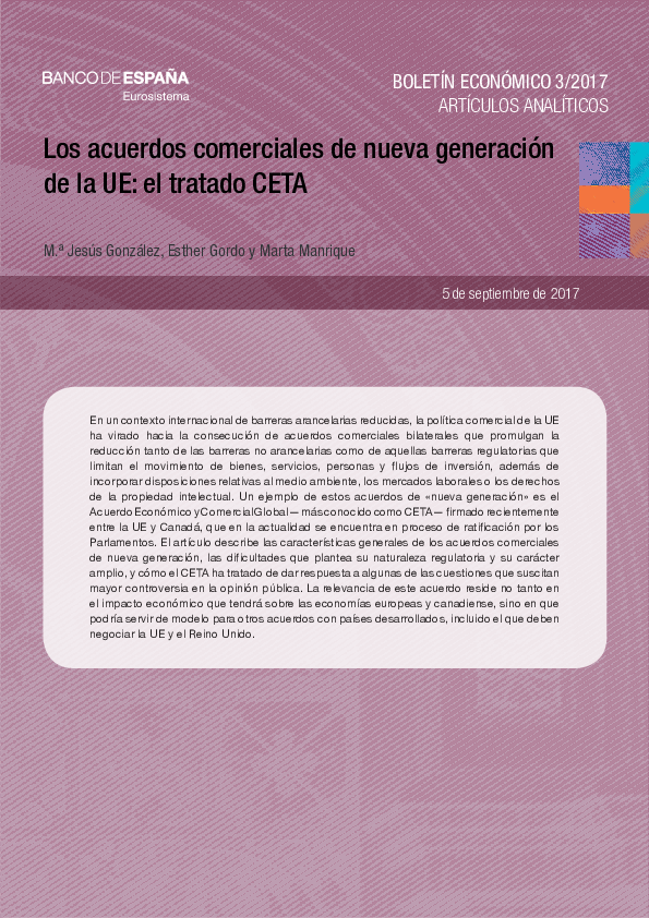 (PDF) Los acuerdos comerciales de nueva generación de la UE: el tratado ... (PDF) Los acuerdos comerciales de nueva generación de la UE: el tratado ...