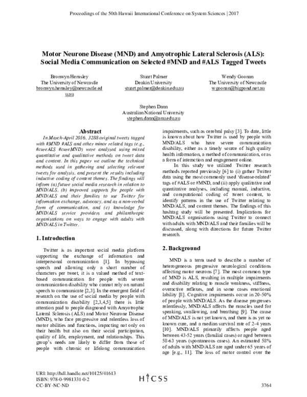 (PDF) Motor Neurone Disease (MND) and Amyotrophic Lateral Sclerosis ...