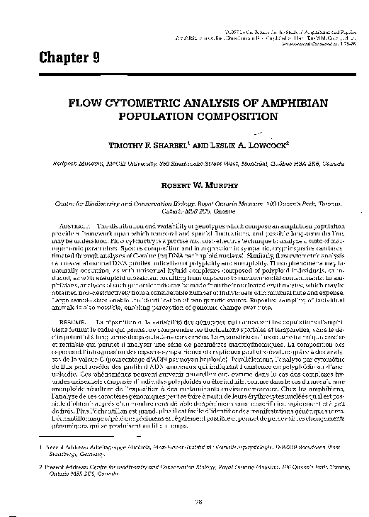 (PDF) Flow cytometric analysis of amphibian population composition (PDF) Flow cytometric analysis of amphibian population composition