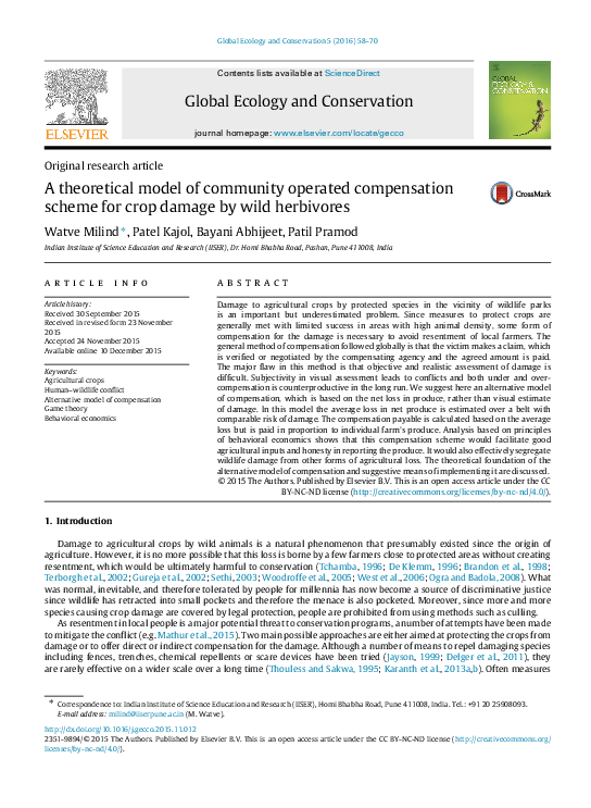 (PDF) A theoretical model of community operated compensation scheme for ...