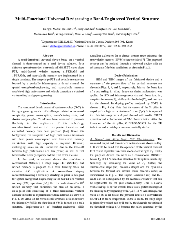 (PDF) Multi-functional universal device using a band-engineered ...