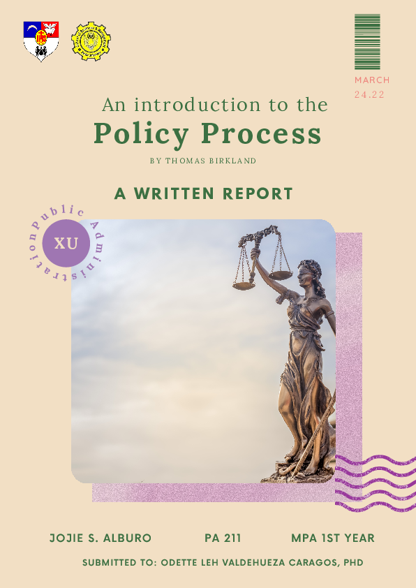 (PDF) An Introduction to the Policy Process