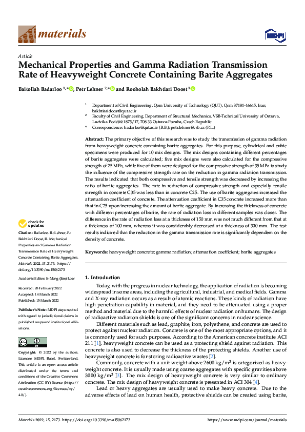 (PDF) Mechanical Properties and Gamma Radiation Transmission Rate of ...