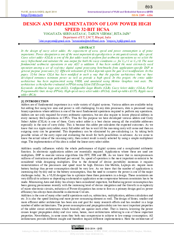 Pdf Design And Implementation Of Low Power High Speed Floating Point Adder And Multiplier 