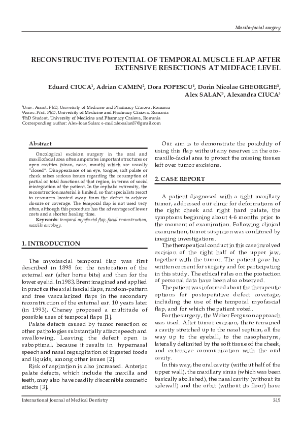 (PDF) Reconstructive Potential of Temporal Muscle Flap After Extensive ...