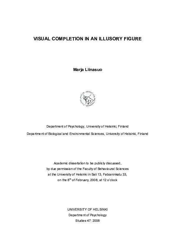 (PDF) Visual completion in an illusory figure