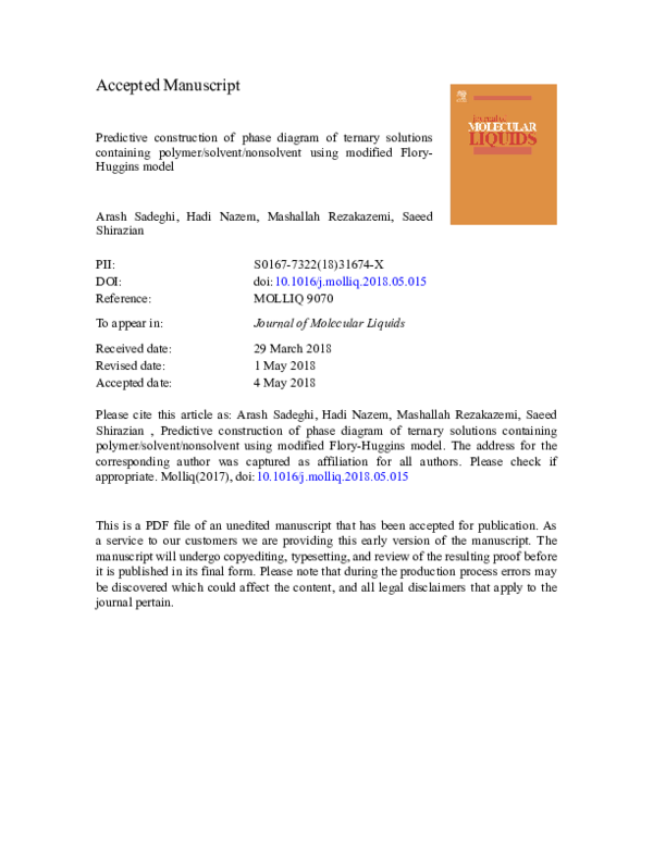 (PDF) Predictive construction of phase diagram of ternary solutions ...