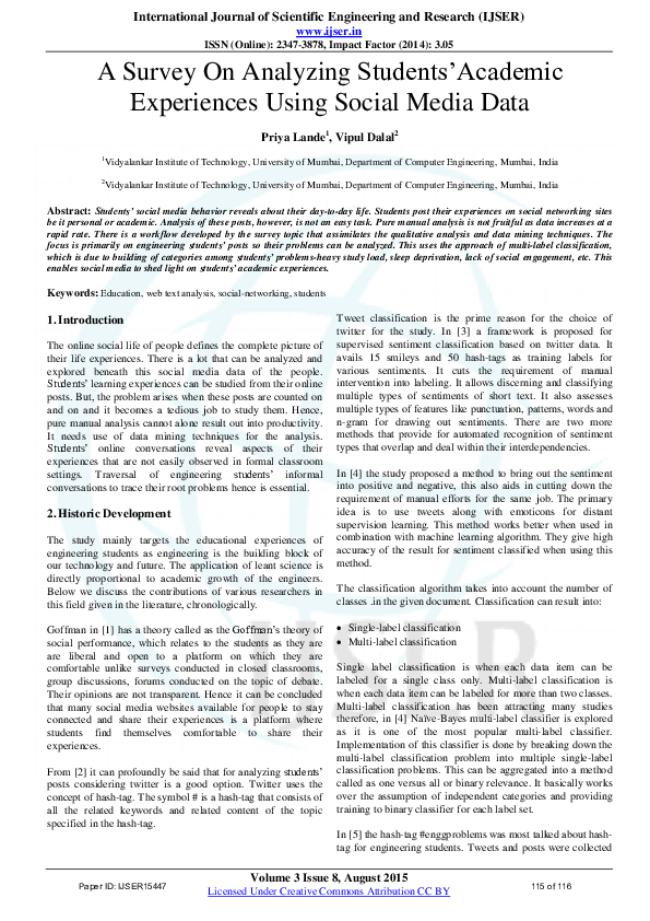 (PDF) Licensed Under Creative Commons Attribution CC BY A Survey On ...