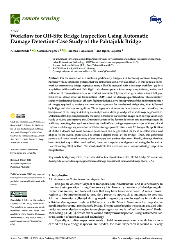 (PDF) Evaluation of Bridge Structures Using Asset Survey Technology to ...