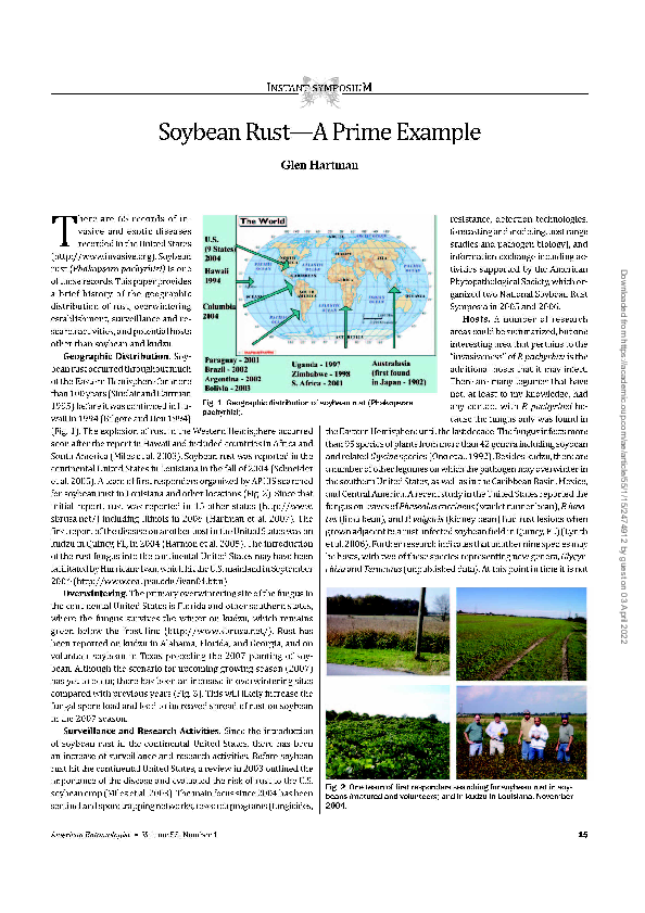 (PDF) Soybean Rust—A Prime Example
