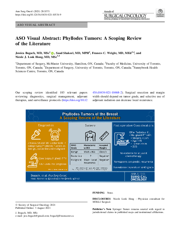 (PDF) ASO Visual Abstract: Phyllodes Tumors: A Scoping Review of the ...