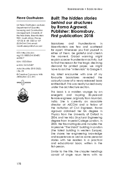 (PDF) Built: The hidden stories behind our structures by Roma Agrawal