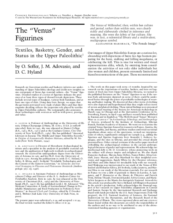 (PDF) The “Venus” Figurines