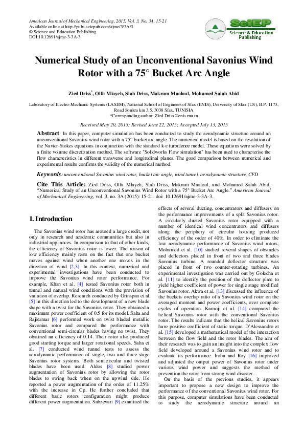 (PDF) Study of the bucket design effect on the turbulent flow around ...