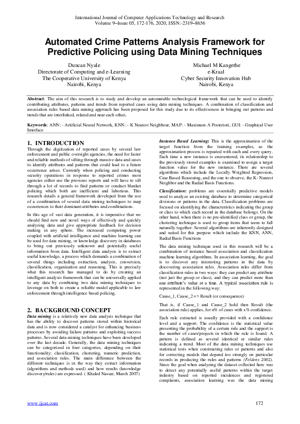 Pdf Automated Crime Patterns Analysis Framework For Predictive 6022