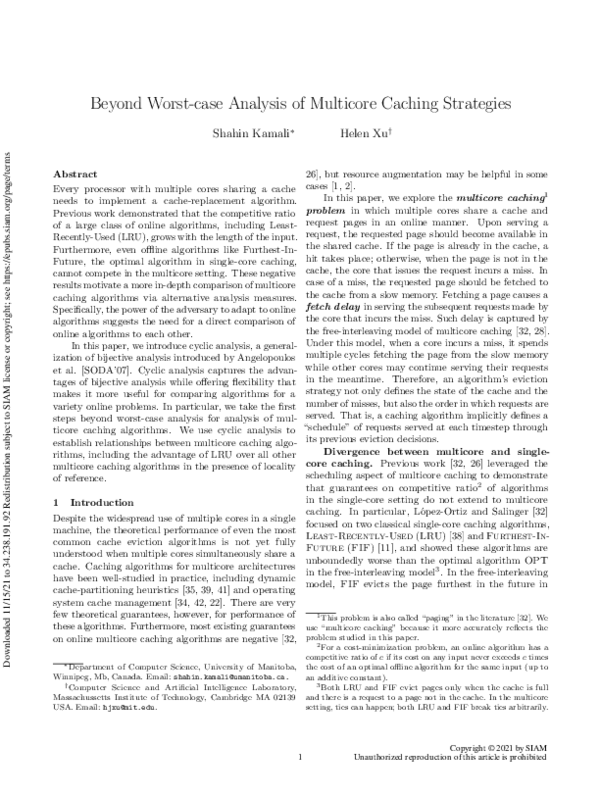 (PDF) Beyond Worst-case Analysis of Multicore Caching Strategies
