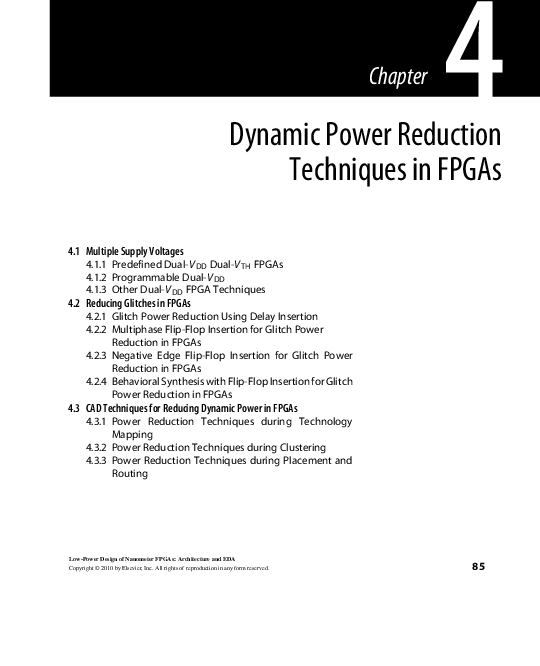 (PDF) Dynamic Power Reduction Techniques in FPGAs