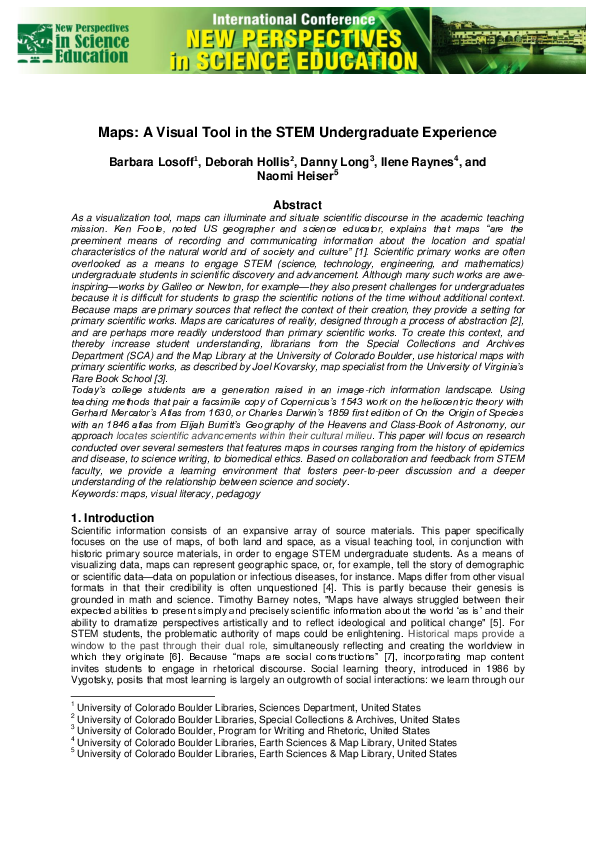 (PDF) Maps : A Visual Tool in the STEM Undergraduate Experience