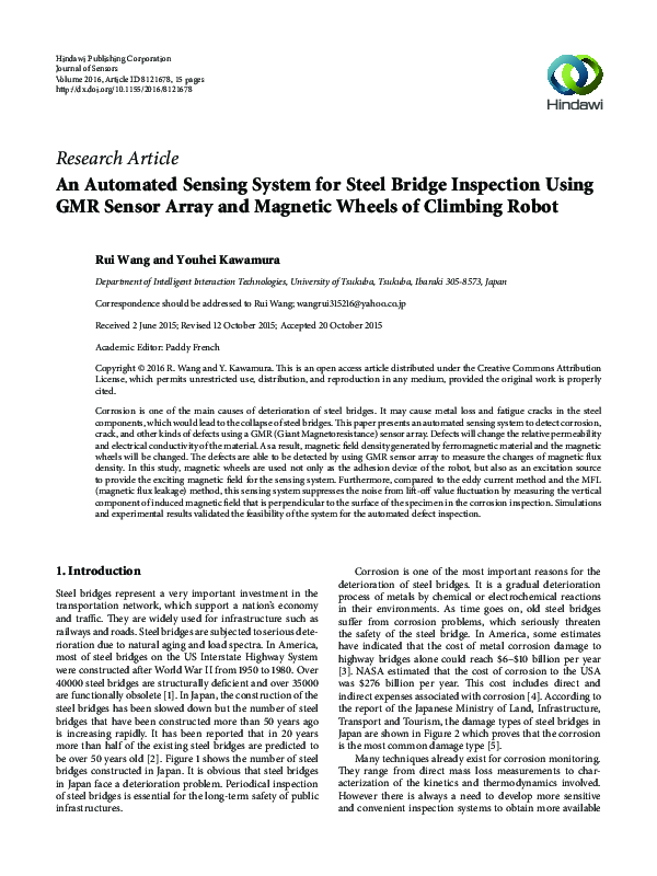 (PDF) An Automated Sensing System for Steel Bridge Inspection Using GMR ...