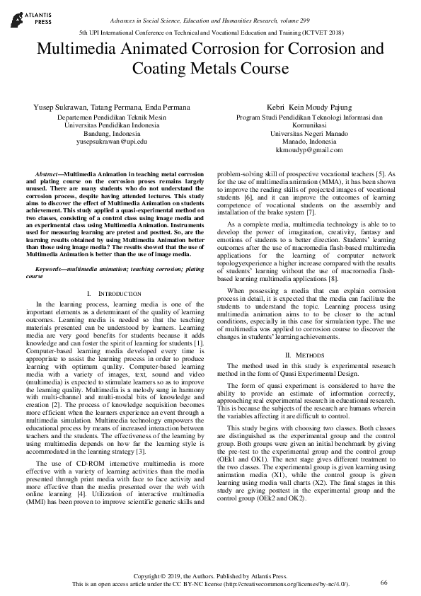 (PDF) Multimedia Animated Corrosion for Corrosion and Coating Metals Course