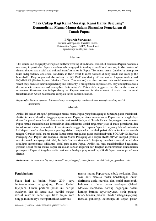 (PDF) “Tak Cukup Bagi Kami untuk Meratap, Kami harus Berjuang ...