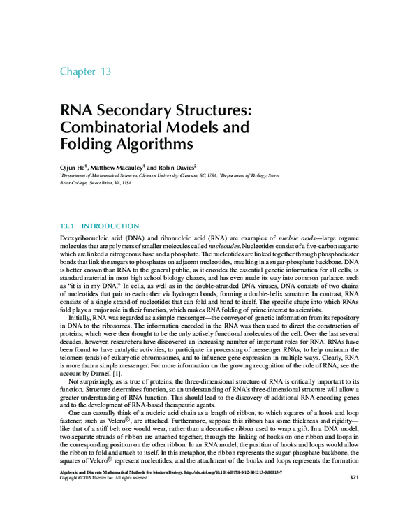 (PDF) RNA Secondary Structures