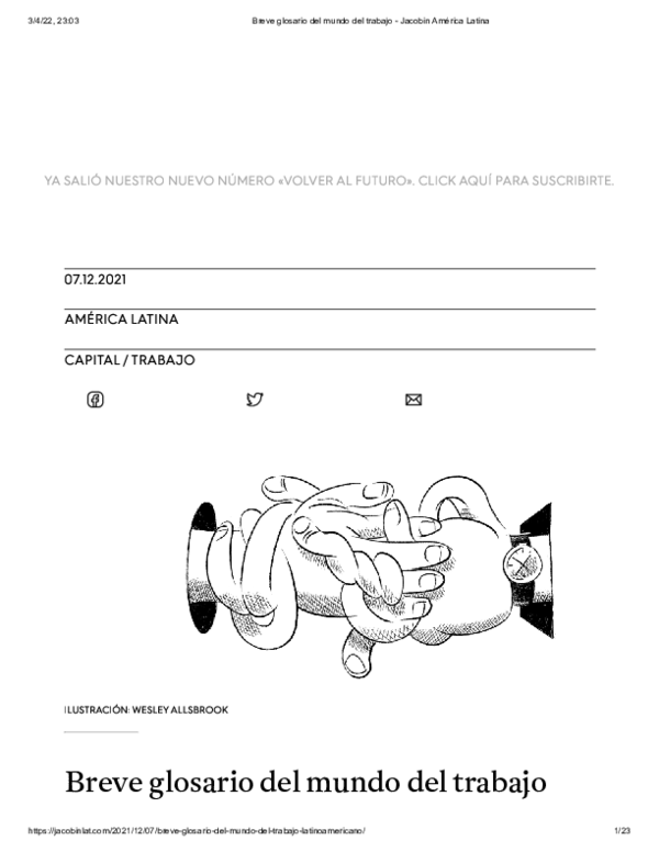 (PDF) Breve glosario del mundo del trabajo -JacobinLat