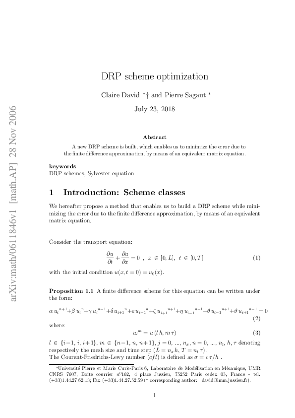 (PDF) DRP scheme optimization