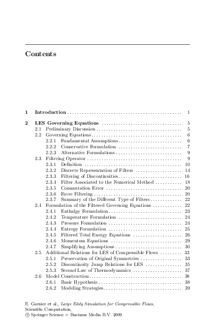 (PDF) Large Eddy Simulation for Compressible Flows