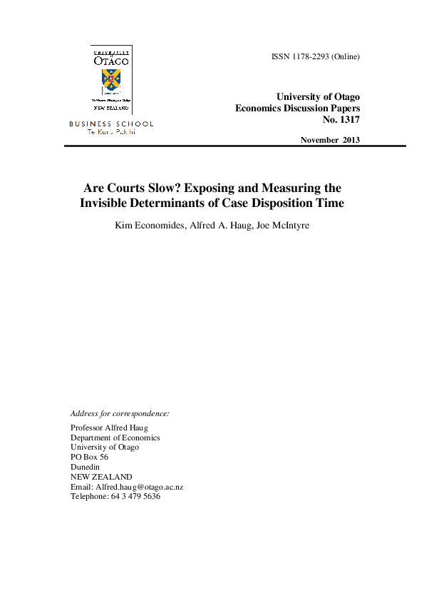 (PDF) Are Courts Slow? Exposing and Measuring the Invisible ...
