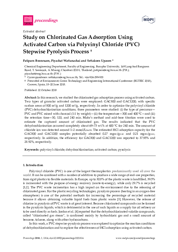 (PDF) Study on Chlorinated Gas Adsorption Using Activated Carbon via ...