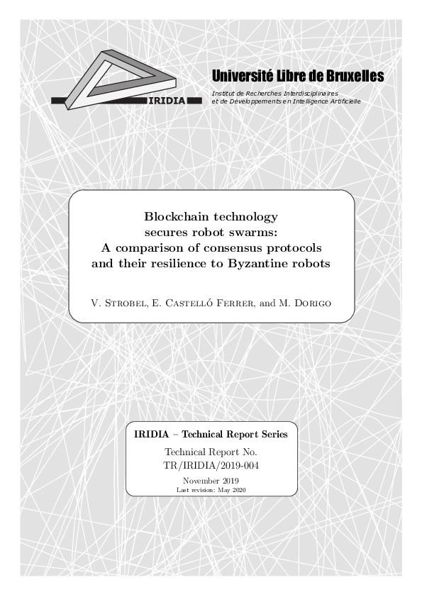 Pdf Blockchain Technology Secures Robot Swarms A Comparison Of Consensus Protocols And Their