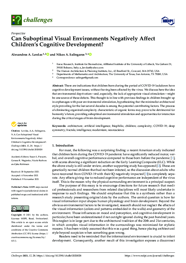 (PDF) Can Suboptimal Visual Environments Negatively Affect Children’s ...