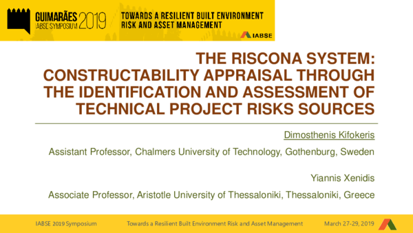 (PDF) The RISCONA system: constructability appraisal through the identification and assessment ...