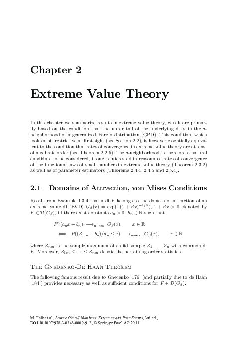 (PDF) Extreme Value Theory